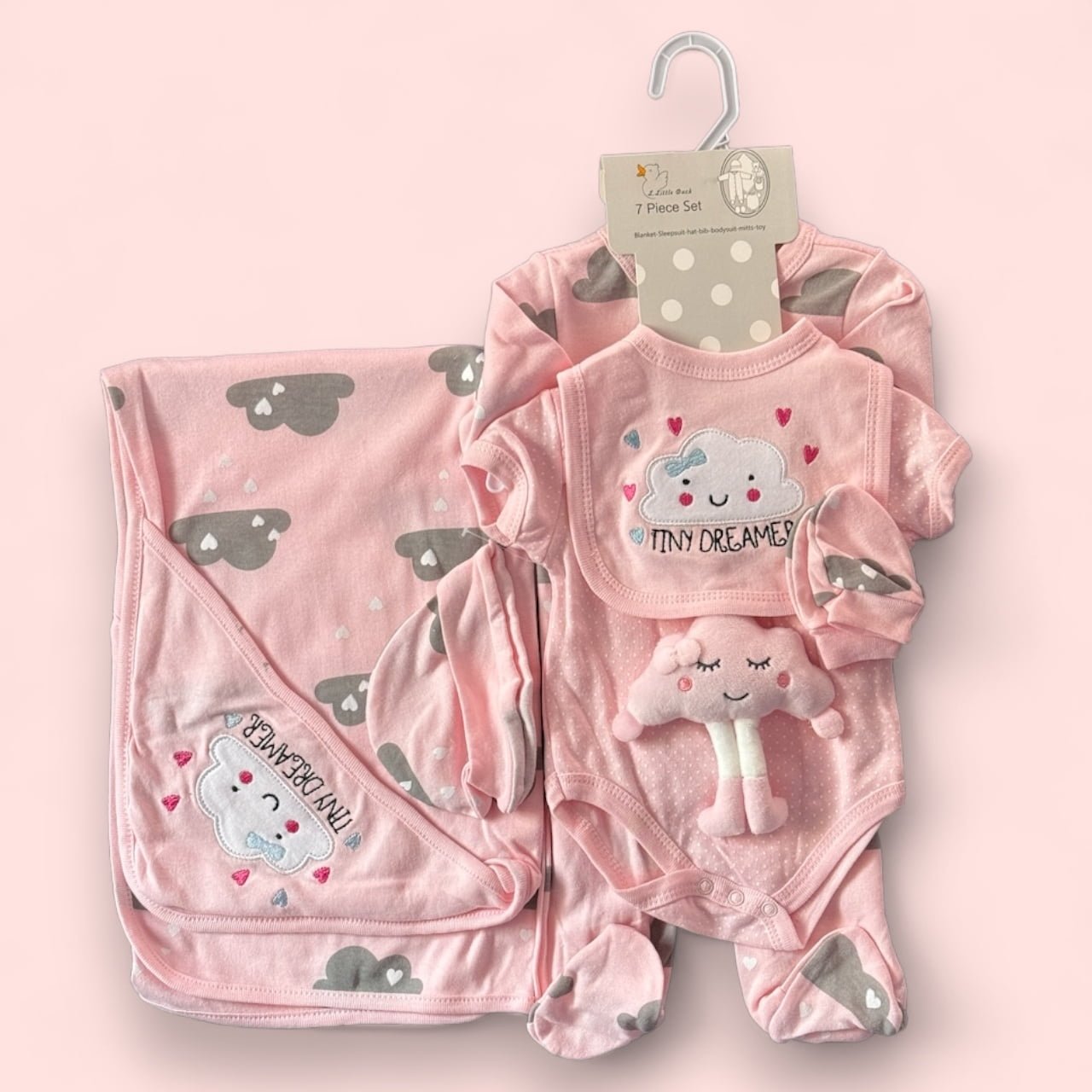 Little Duck Newborn Baby Starter Set 7pcs (Pink) – Items World