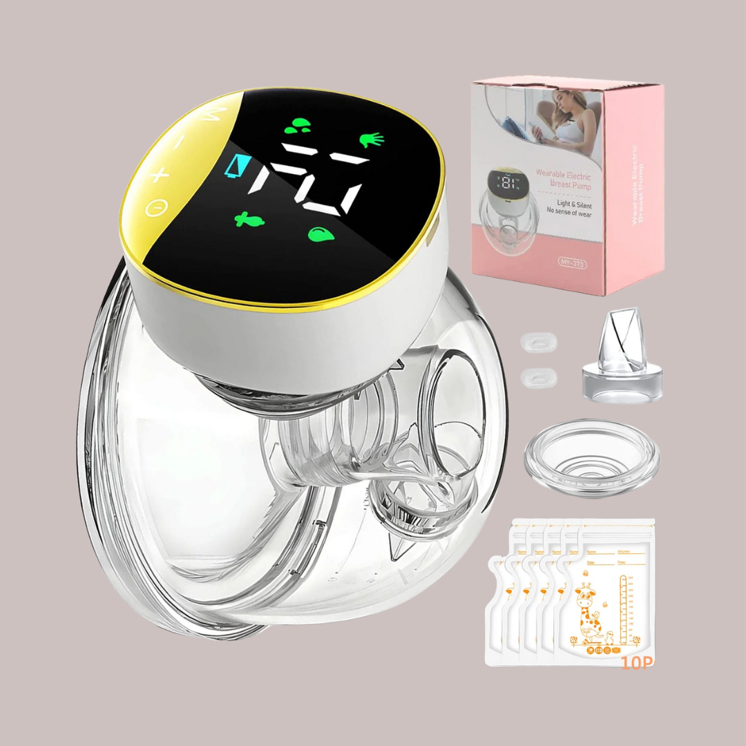 Wearable Electric Breast Pump, 4 Modes, 12 Levels, Hands-Free with LED ...